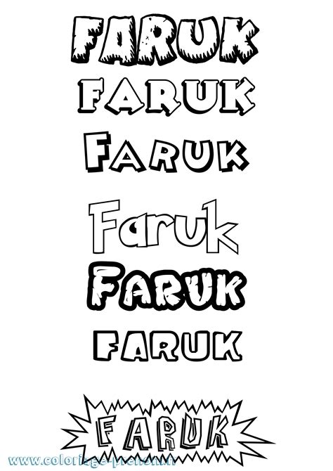 Coloriage Du Prénom Faruk à Imprimer Ou Télécharger Facilement