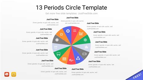 13 Periods Circle Infographic Template Just Free Slide