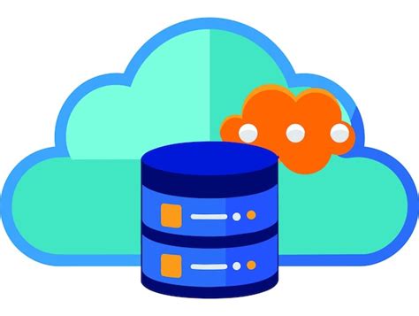Premium Vector Cloud Database Server Icon Illustration Vector Illustration