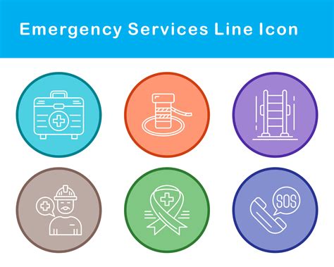Emergency Services Vector Icon Set 21359852 Vector Art At Vecteezy