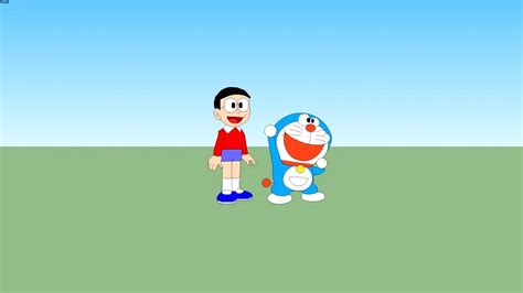 2d Nobita Vs Doraemon 3d Model