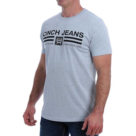 Cinch Heathered Lite Blue Mens T Shirt