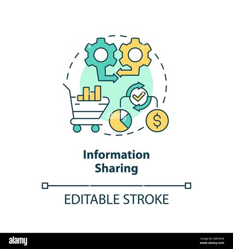 2d Customizable Information Sharing Thin Linear Icon Concept Stock Vector Image And Art Alamy