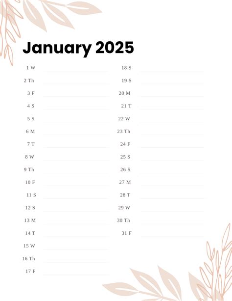 January 2025 Daily Planner Printable Printable Calendar