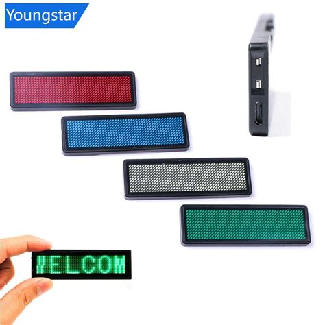 FFY Mini LED Digital Programmable แบบชารจไฟได Scrolling ชอขอความแทกปาย Shopee Thailand