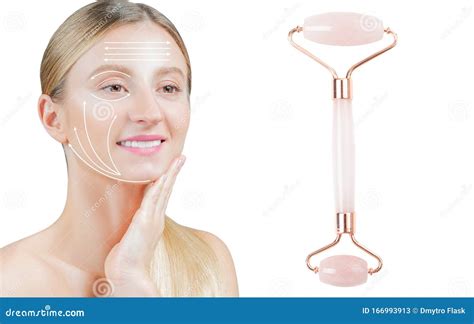 Jade Roller For Face Massage With Essential Oil Bottles Towel Cream