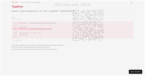 Generate Qrcode With Json Data Codesandbox