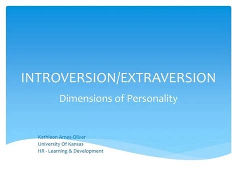 Ppt Introversionextraversion Powerpoint Presentation Free Download
