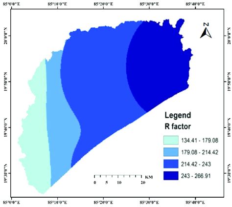 Rainfall Erosivity Factor Map Of Chilika Watershed 2018 Download