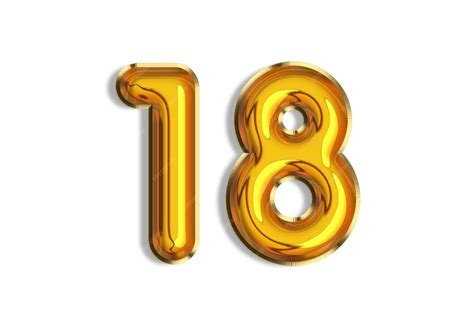 18 Ans Ballons Dor 18e Anniversaire Numéro Joyeux Anniversaire