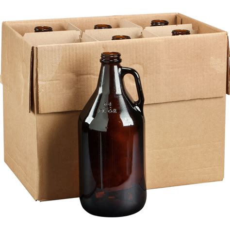 12 Gallon 64 Oz Amber Glass Beer Growler 38mm 38 405