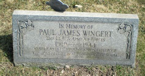 2lt Paul James Wingert 1919 1944 Mémorial Find A Grave