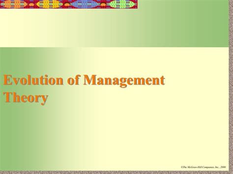 Management Evolution Theory And Pracices Ppt