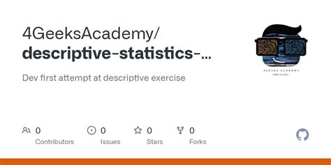 Github 4geeksacademydescriptive Statistics Exercises Project With