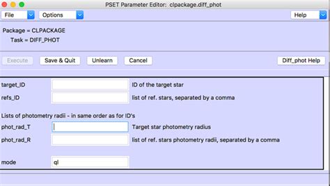 26 One Of The Three Parameter Set Pset Windows For The Dataanalysis