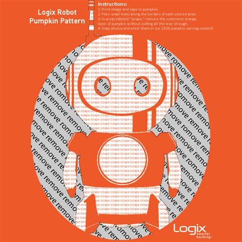Make Your Own Robot Pumpkin Using This Robix Pumpkin Pattern Pumpkin Carving Contest Pumpkin