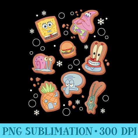 Spongebob Squarepants Christmas Gingerbread Cookies Png Fi Inspire