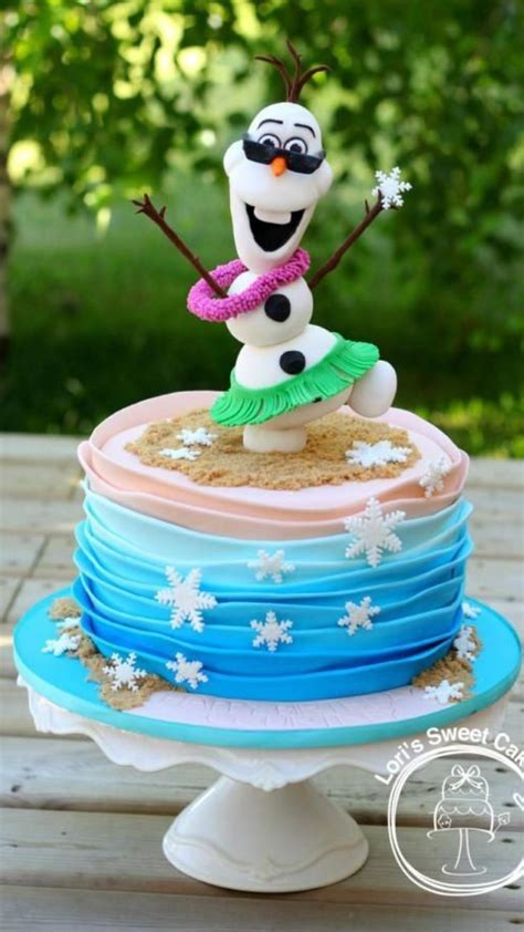 Bolo Olaf Summer Birthday Cake Summer Cakes Olaf Cake