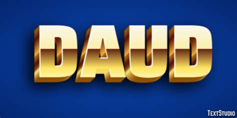 Daud Text Effect And Logo Design Name