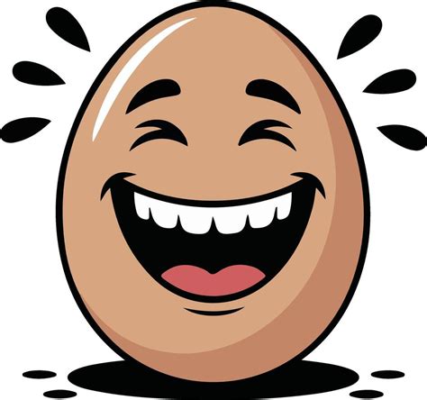 A Cartoon Egg Laughing With A Big Smile 67607280 Vector Art At Vecteezy