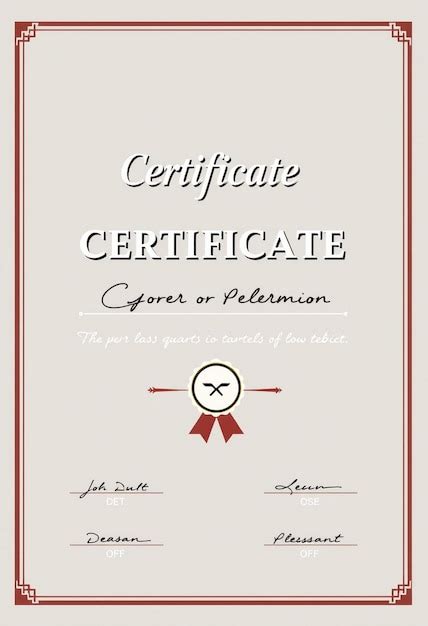 Vector Simple Certificate Design Template Premium Ai Generated Image