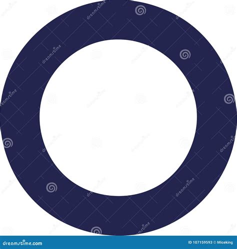 Circle Bold Outline Cartoon Vector 107159593