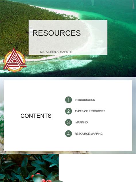 Resource Mapping Final Pdf