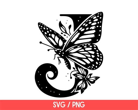 Butterfly Spli Monogram Svg Png Butterfly Monogram Butterfly Letter Graphic Alphabet Bundle