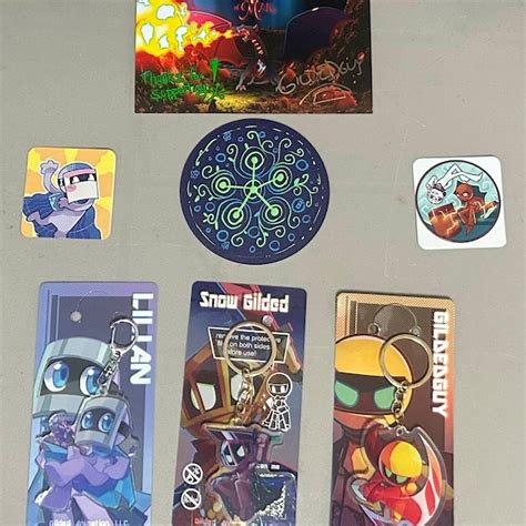 Gildedguy Sticker Sheet Clear Die Cut All Characters Etsy