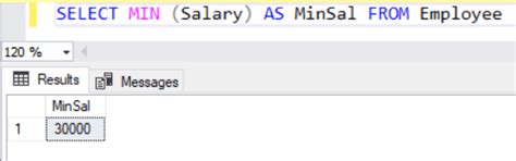 sql server min get minimum value in a column