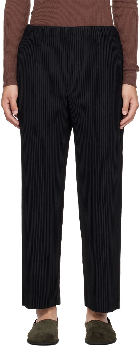 Homme PlissÉ Issey Miyake Black Tailored Pleats 2 Trousers Homme Plisse