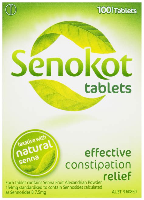 Senokot Tablets Constipation Relief 100 Pack Medicines To Midnight