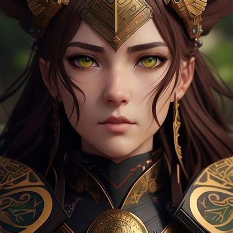 Anime Girl Warrior With Black Hair