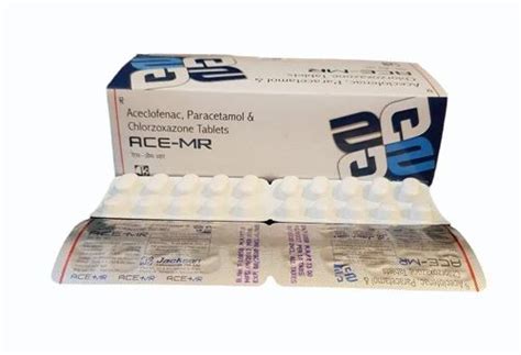 Ace Mr Aceclofenac Paracetamol Chlorzoxazone Tablet 2010 Tablets At