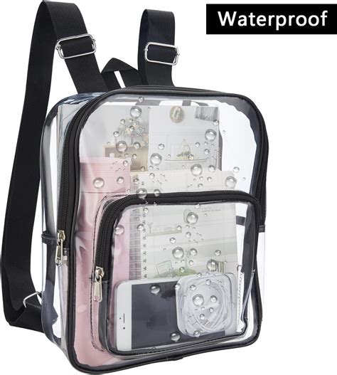 Cute Clear Mini Backpack Stadium Approved Waterproof Lightweight Bag