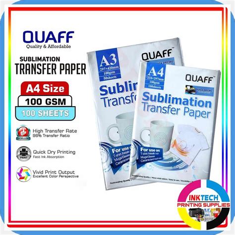 Quaff`f A4 A3 Lb}size Jp Sublimation]yb Paper]cv 100sheets Pack Shopee Philippines