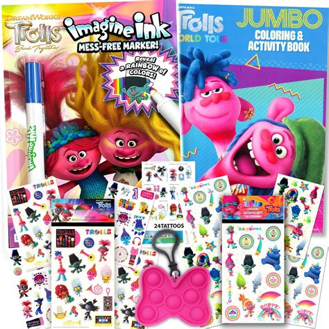 Dreamworks Trolls Coloring And Activity Books Bundle With