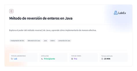 Dominando El Método De Reversión De Enteros En Java Labex