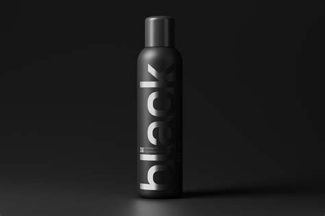 Tall Black Plastic Cosmetic Bottle Free Mockups Free Mockup World