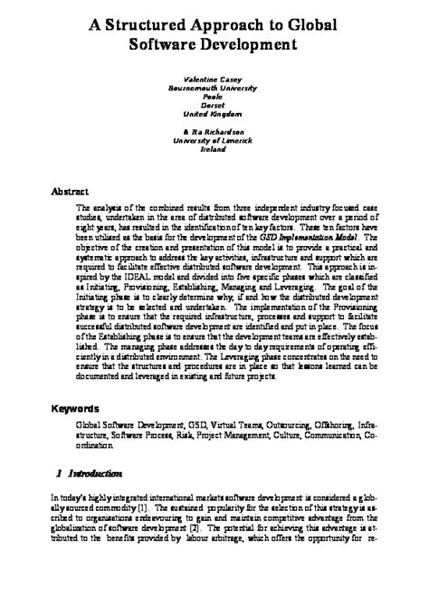a structured approach to global software development pdfcoffee