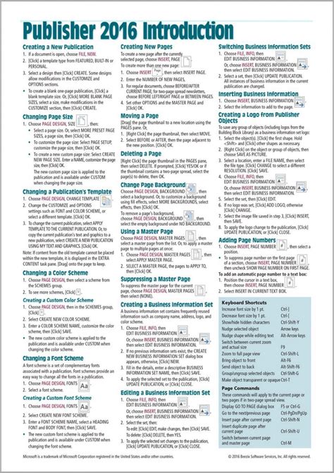 Pdf Microsoft Publisher 2016 Quick Reference Guide Introduction