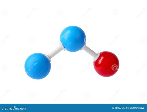 Molecular Atom Model On Light Grey Background Chemical Structure