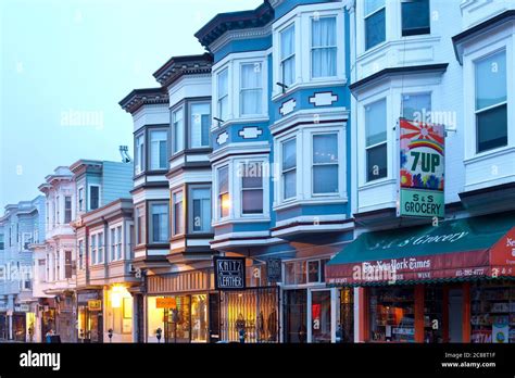San Francisco California United States Store And Houses At North