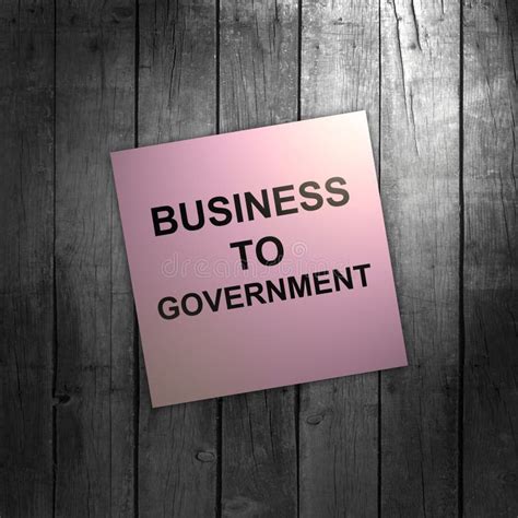 Business To Government E Commerce Institutional Sales Text On Note