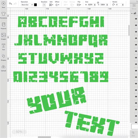 Minecraft Alphabet Layered Svg Minecraft Font Cricut Print Inspire