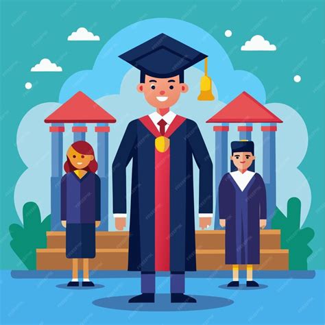 Graduation Color Vector Clip Art Design Premium Ai Generated Vector