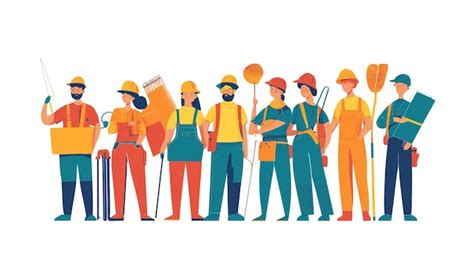 A Group Of Workers With Their Arms Around Each Other Premium Ai