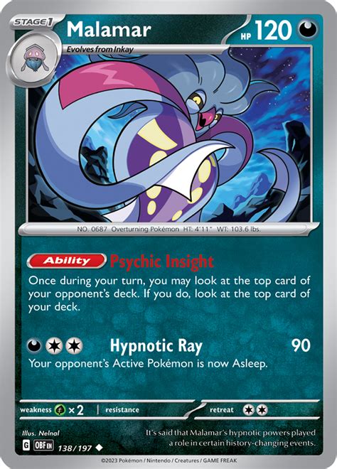 Malamar Obsidian Flames 138 Bulbapedia The Community Driven