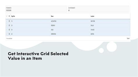 Get Interactive Grid Selected Value In An Item In Oracle Apex By Saurabh Sagar Sinha Medium