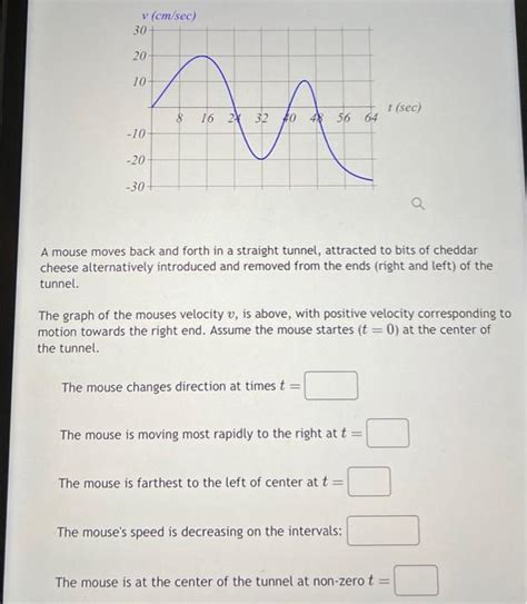 Solved A Mouse Moves Back And Forth In A Straight Tunnel